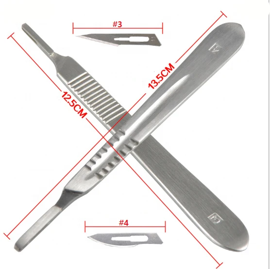 Micro Blades Round Scalpel Handles Stainless Steel Dental Titanium ...