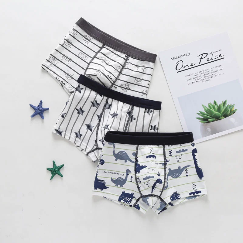 Hot Sale Customize Cartoon Print Brief Children Boxers Young Boys ...