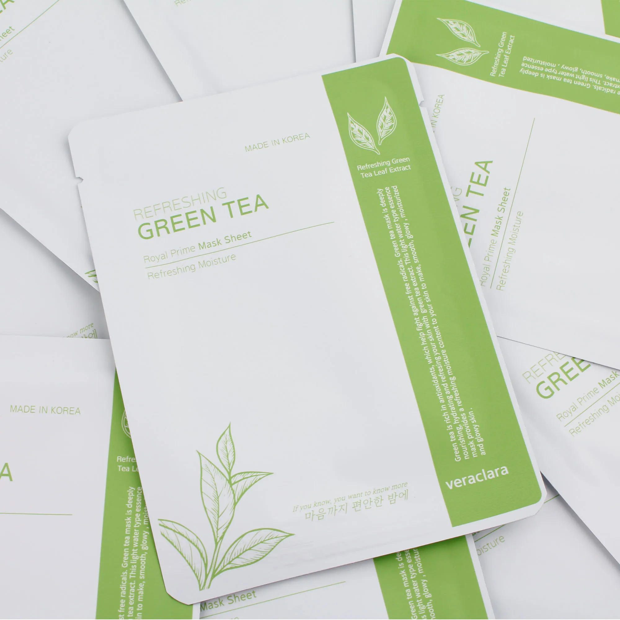 Real Nature Mask Sheet Green Tea Face Sheet Mask For Korean Skincare ...