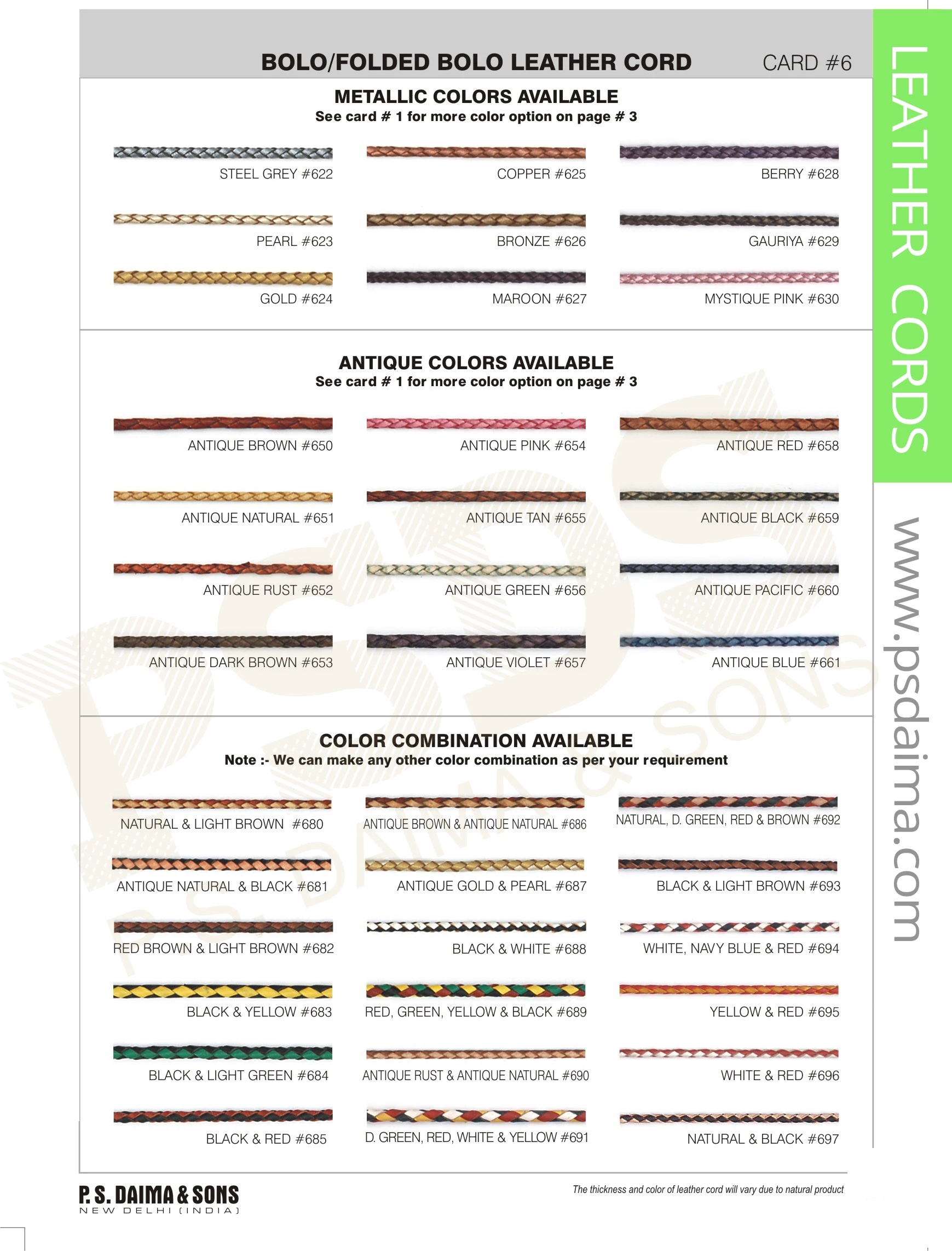 Genuine Bolo Braided Leather Cord | Quality Manufacturer | Great Rub ...