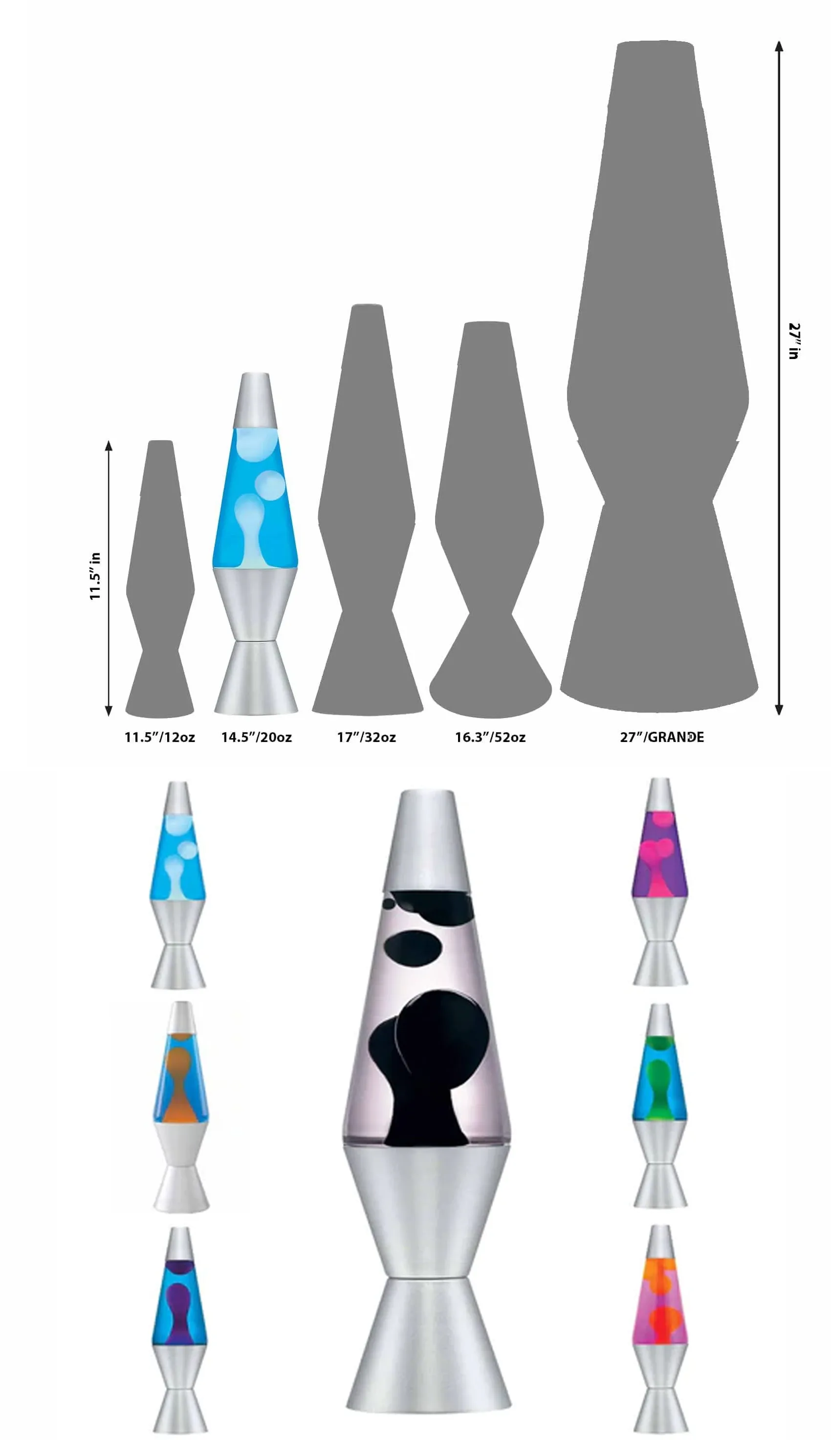 Volcanic Style Lava Lamp - Conical Bottle Wax Lamp