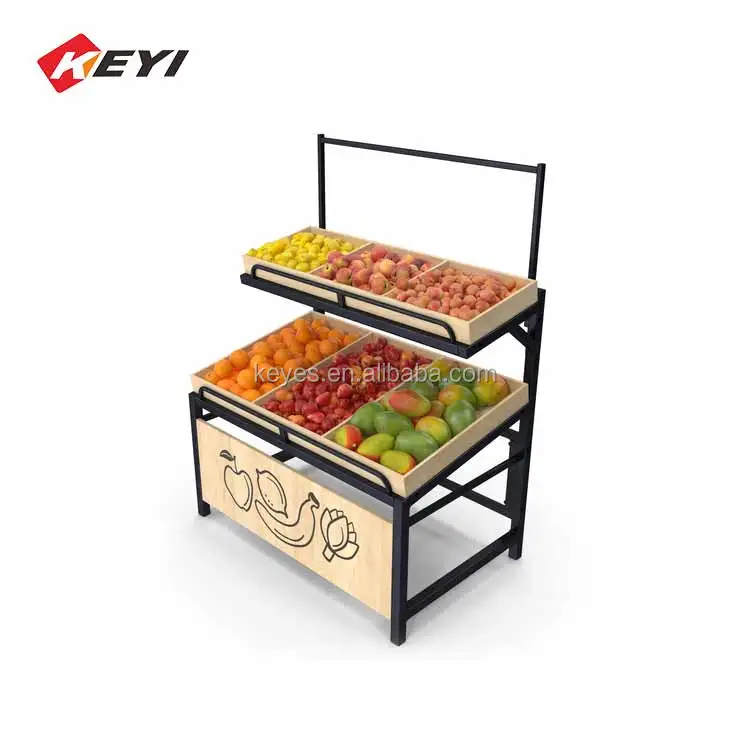 Custom Supermarket Shelves - Efficient Fruit & Veg Display