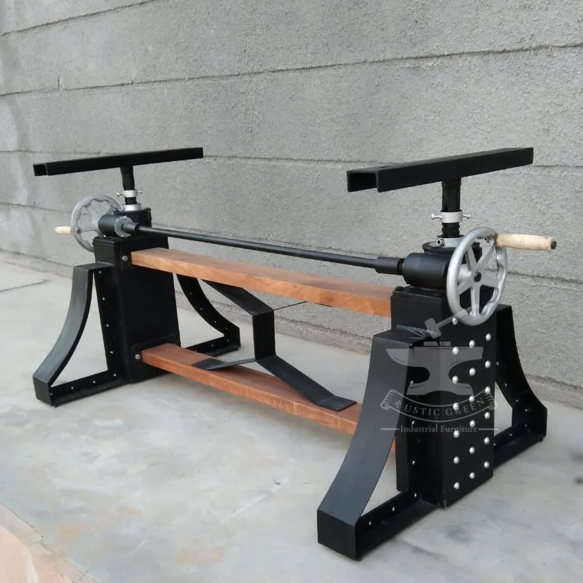 Alibaba.com: Cast Iron and Wooden Crank Table Legs, Industrial ...