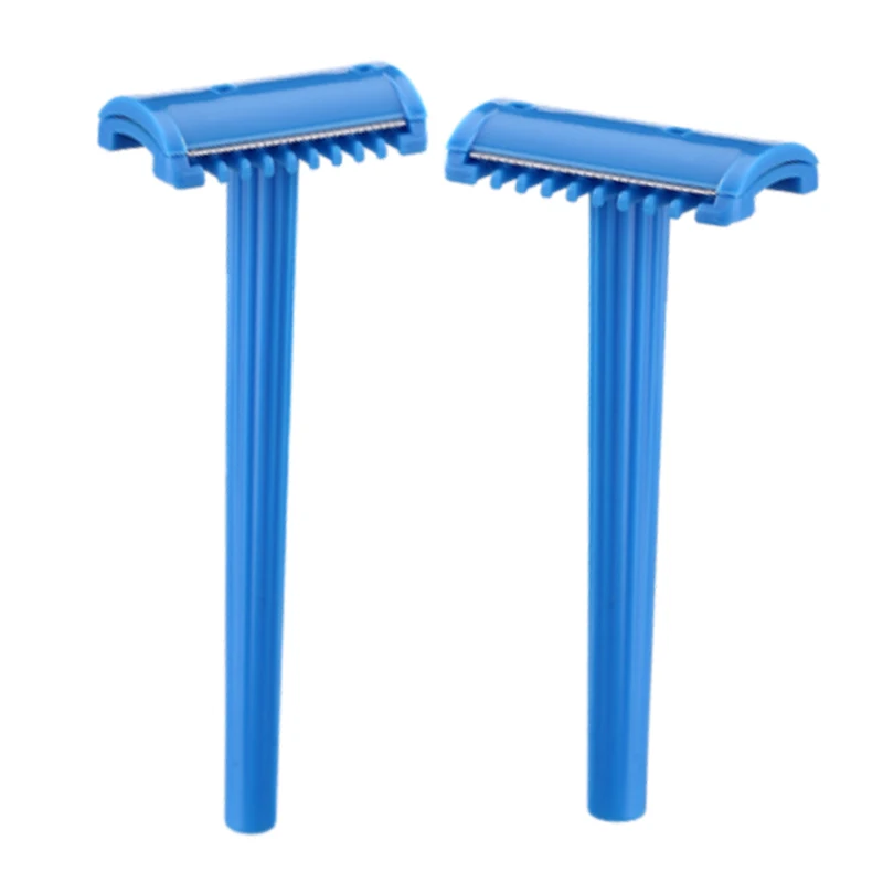 Double Edge Stainless Steel Blade Plastic Handle Disposable Hospital ...