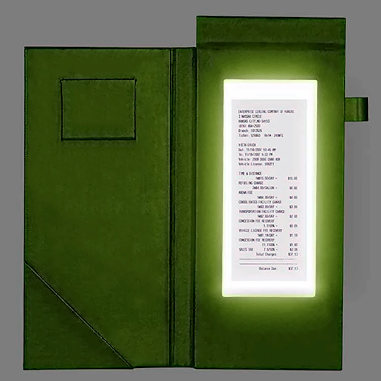 LED Leather Bill Folder - Perfect for Restaurants & Hotels