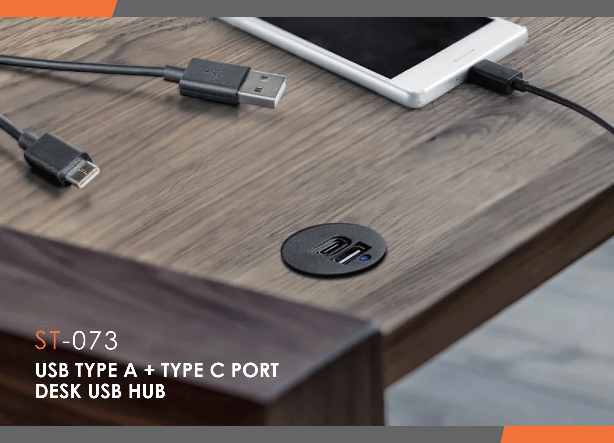 USB-C + USB-A Desk Socket| Alibaba.com