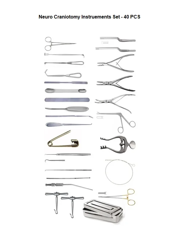 Basic Neuro Craniotomy Instruments Set Of 40 Pieces - Buy Surgical ...