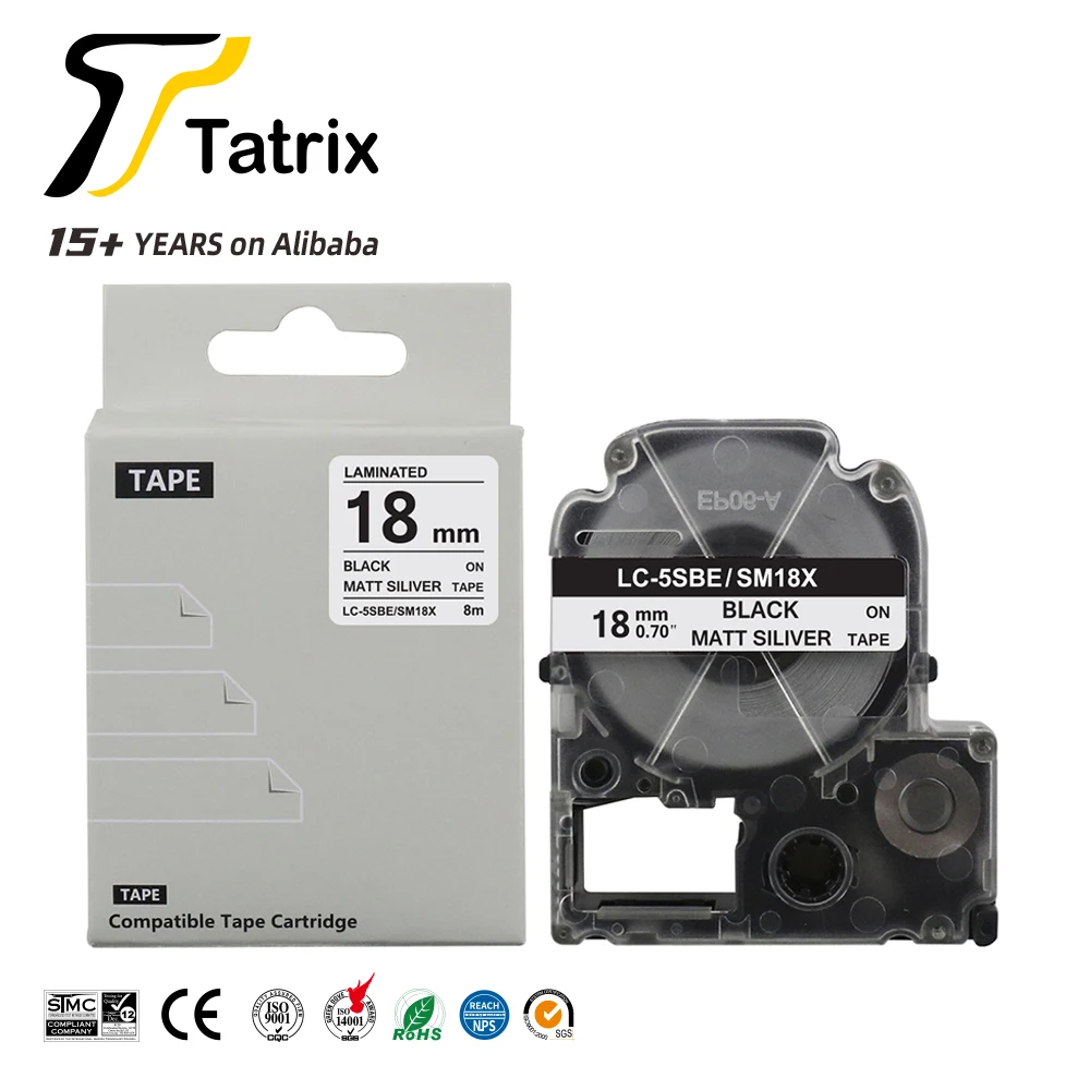 Tatrix LC-5SBE SM18X Label Tape - Compatible & Durable