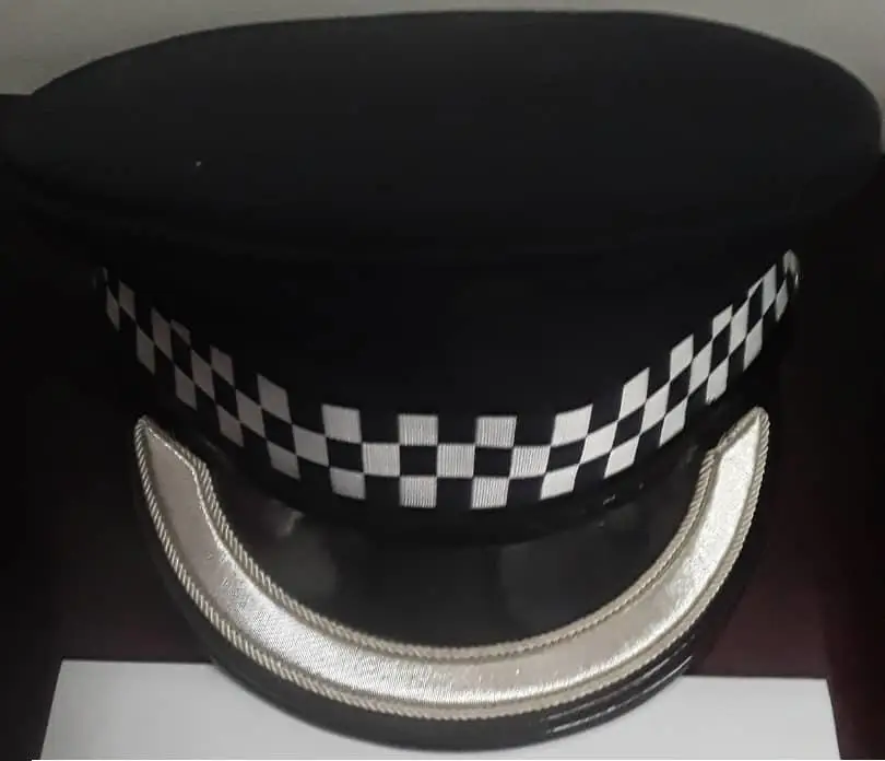 Embroidered Visor Captain Cap For Uniform White Uniform Officer Peak ...