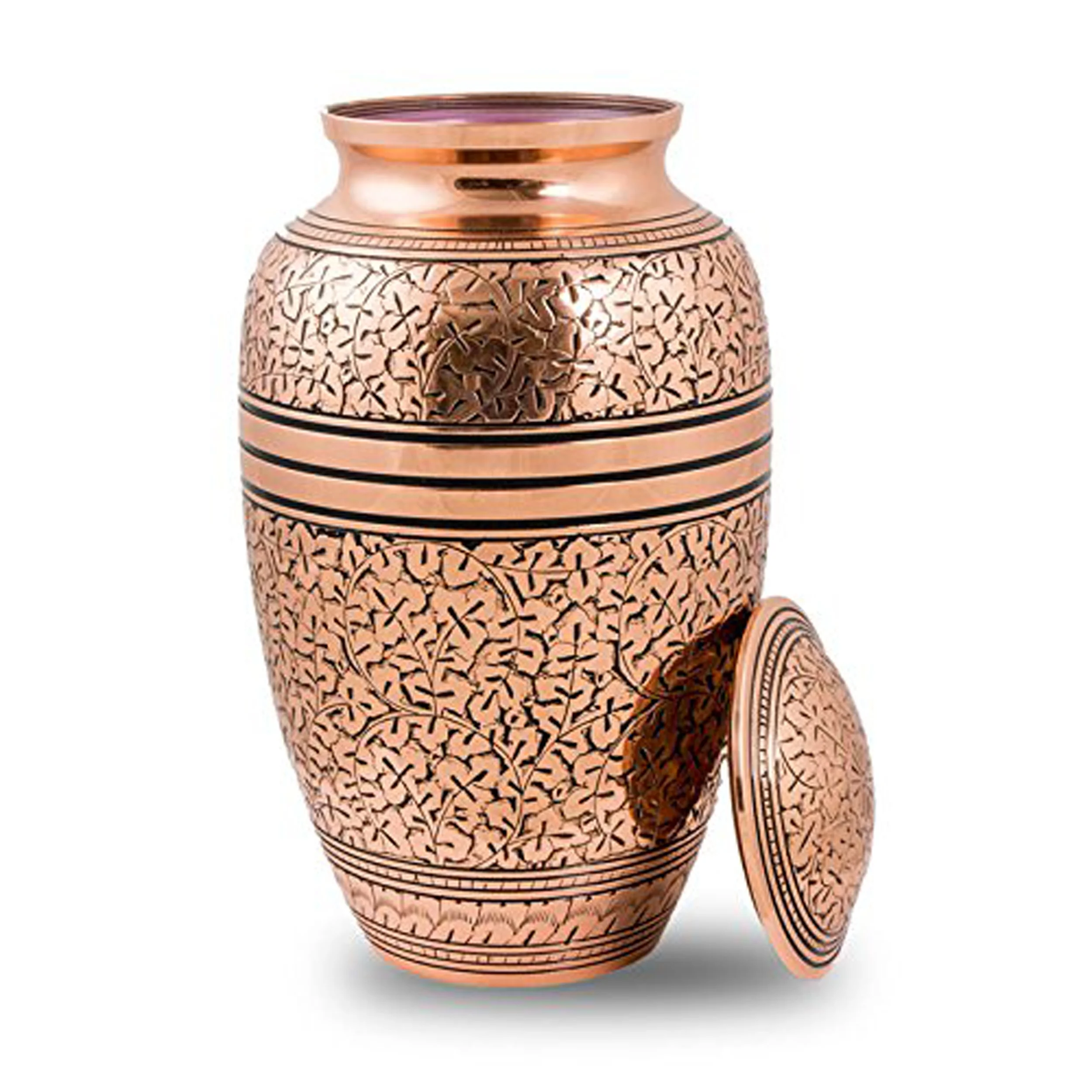 Hand Carving Black Cremation Urn with Eagle Carving