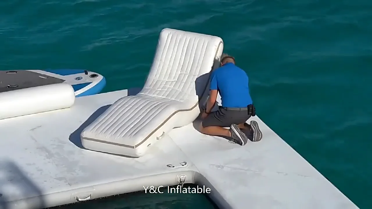 Custom Logo Pvc Inflatable Pool Floating Swimming Pool Island Yacht ...