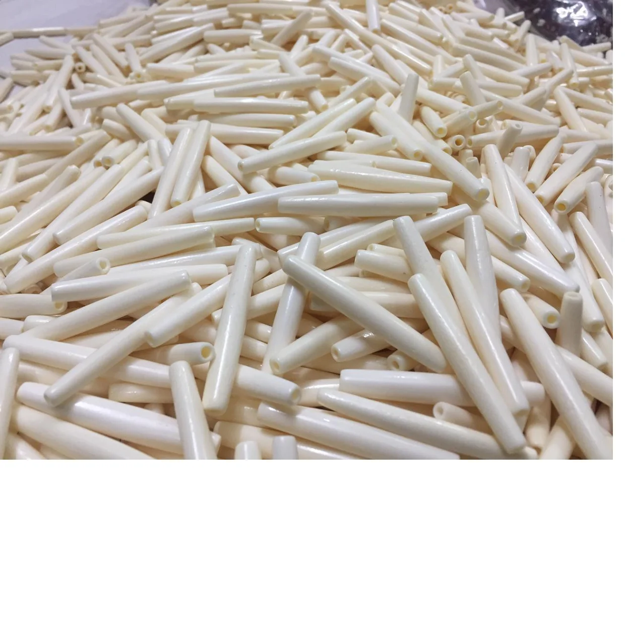white bone tube beads and white pipe bone beads in assorted sizes for ...