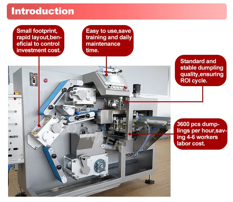 Fully Automatic Gyoza Wonton Momo Dumpling Steamed Stuffed Bun Forming ...