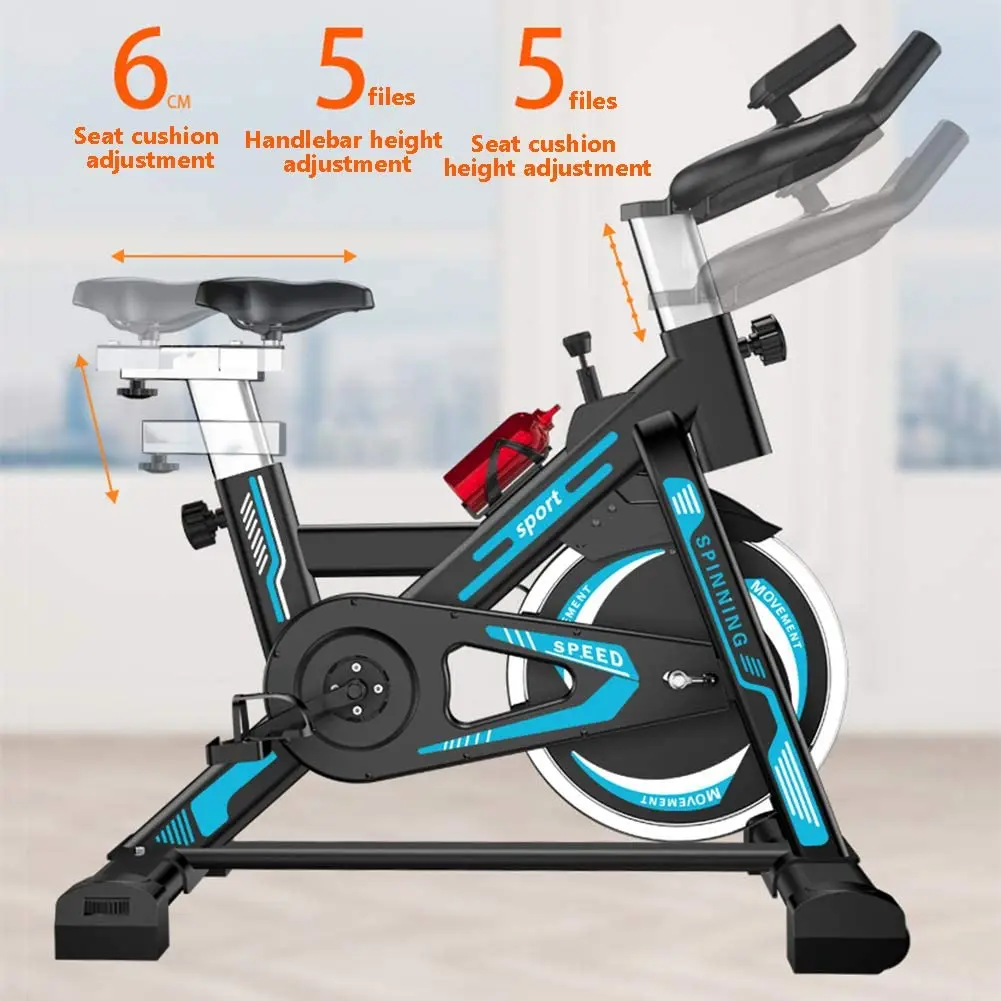13 Kgs Spin Trainer Gym Flywheel Adjustable Stationary Belt Home Indoor Bicycle Cycling Spinning ...