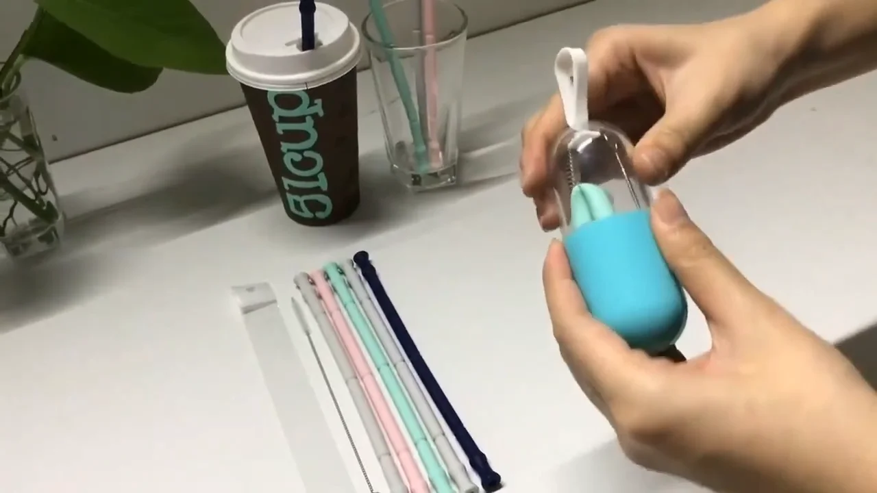 Partycool Collapsible Stainless Steel Drinking Foldable Portable Straw ...