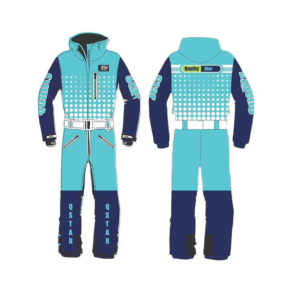 Ski Retro Snow Suit Sports Waterproof Snow Racing Suit Three Layer With ...