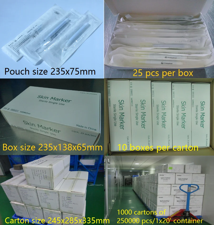 2021 Skin Marker In Medical Sterile Surgical Pen Skin Safe Marker Pen ...