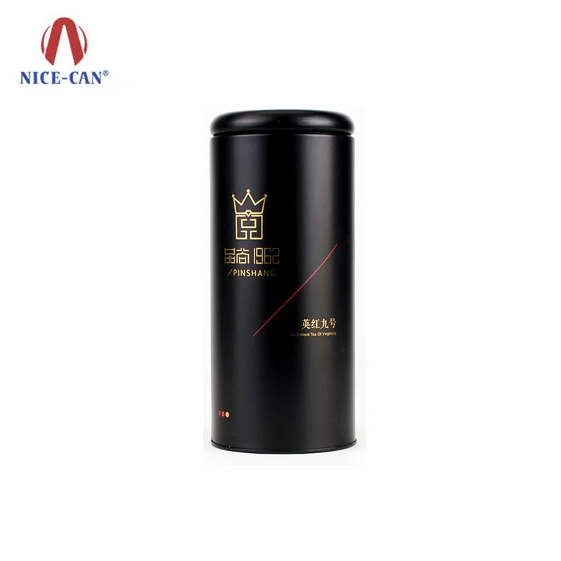 Custom Print Service Provided Small Cylindrical Tea Tin Canister Round ...