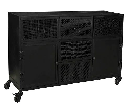Modern Industrial Metal Sideboard With Wheels Retro - Buy Modern ...