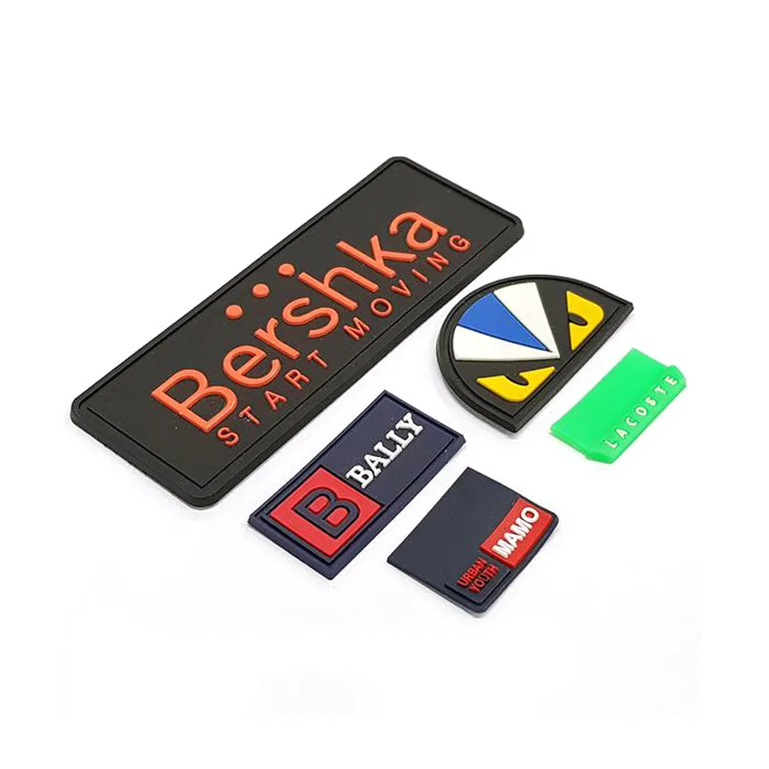 Custom Logo 3D PVC Clothing Silicone Labels - Thick Plate Rubber Name ...