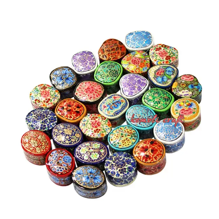 Custom Made Indian Kashmiri Paper Mache Box - Hand Painted