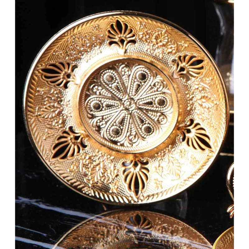 Turkish Silver Gold Serving Tray - Stylish & Versatile