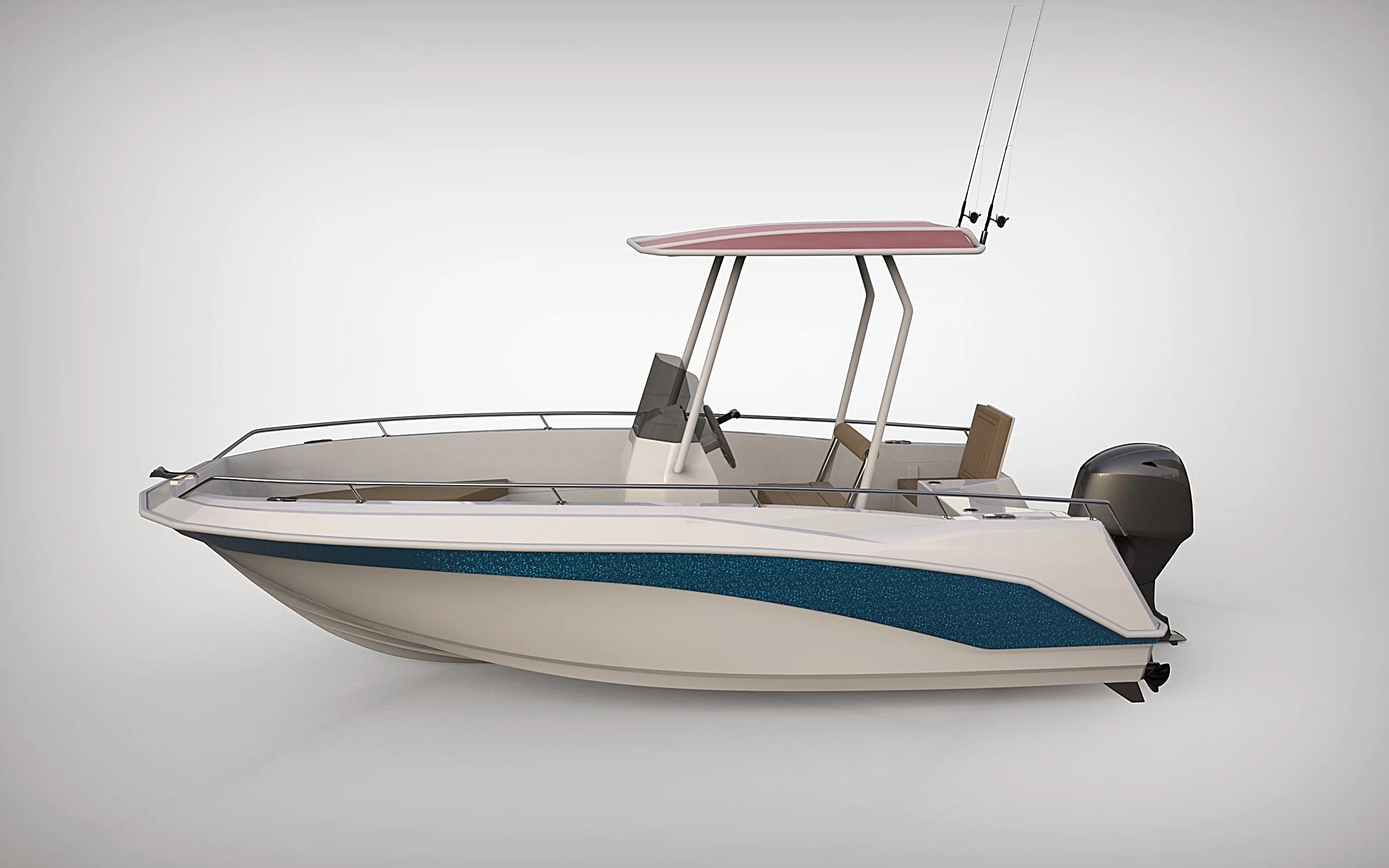 Alesta Marine Luxury Raptor Parasailing Boat Anthracite Gray Fiberglass ...