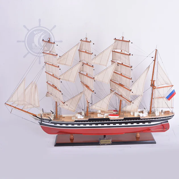 Kruzenshtern Model Ship Painted 80 Cm Handcrafted Wooden Replica With ...