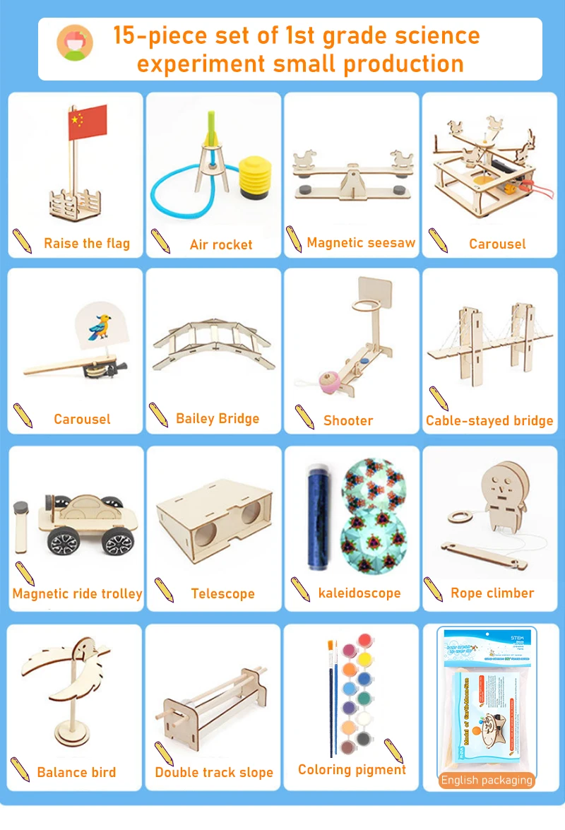 DIY STEM Wooden Building Kit - Educational Car Project