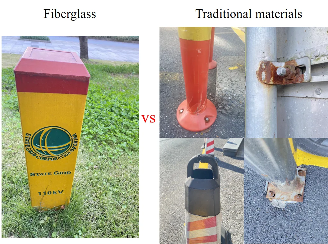 Customized Design FRP Pile - Fiberglass Utility Marker Post