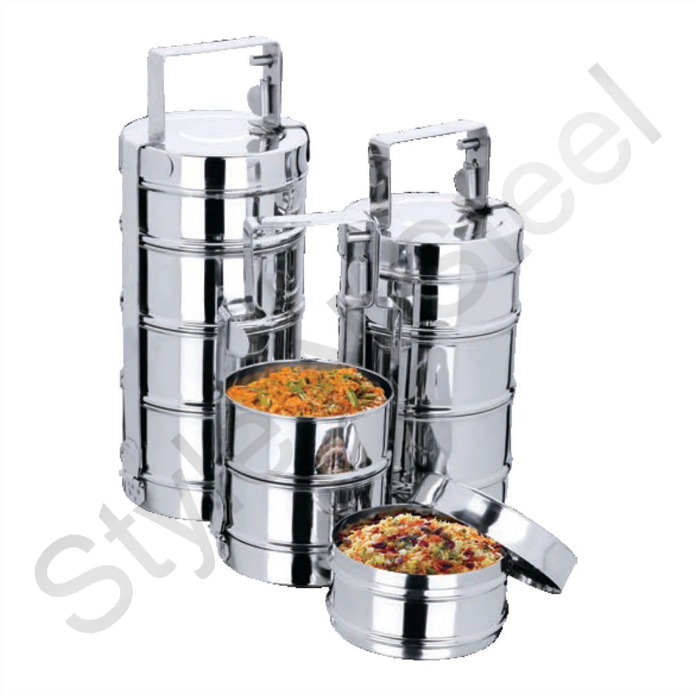 Stainless Steel Stacking Food Box Carrier - Tiffin Set