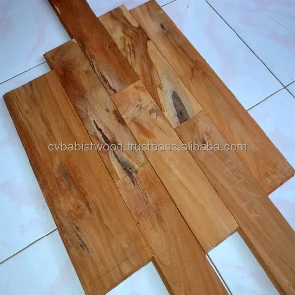 Black Teak Wood Flooring T&G with Click Lock Installation Modern Design ...