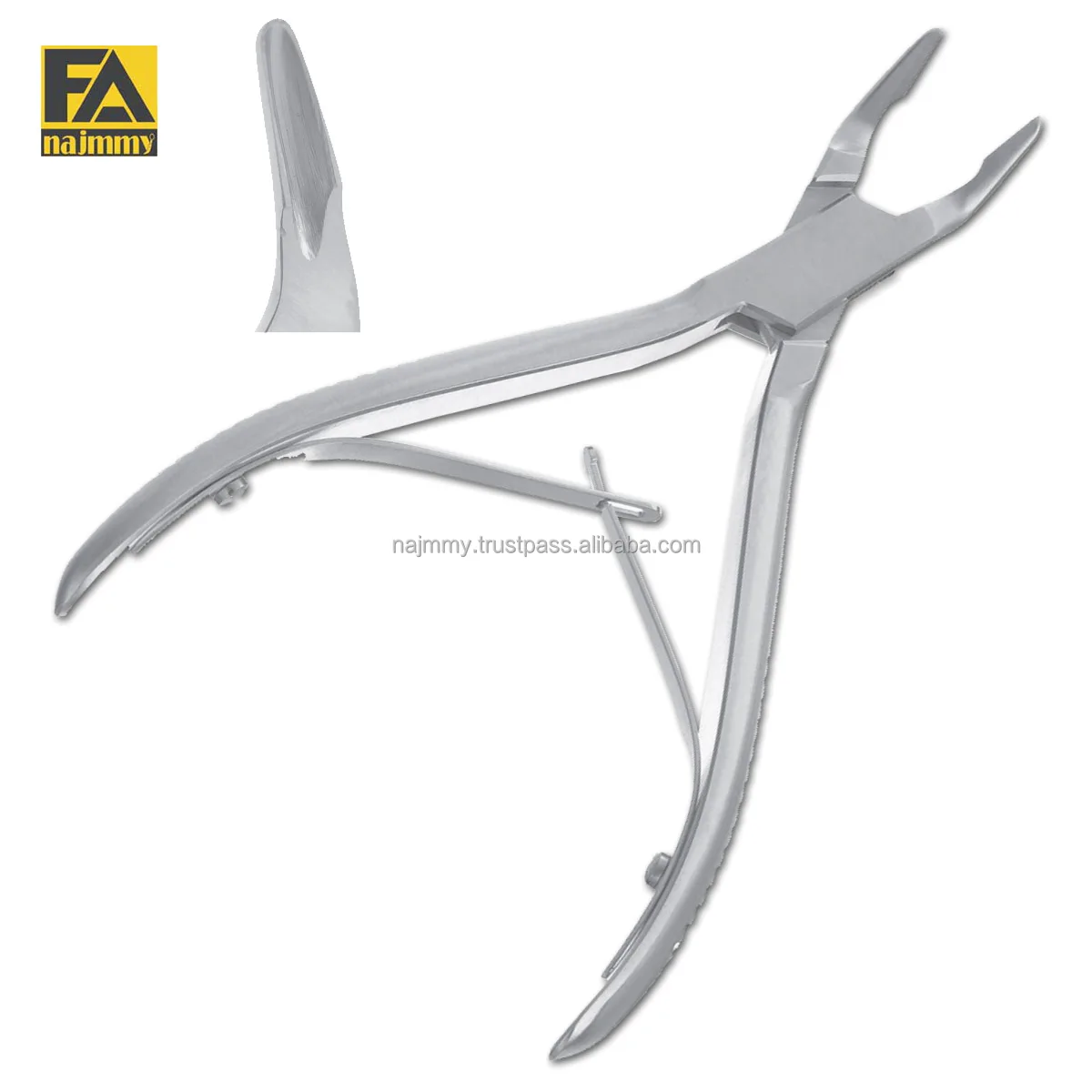 BANE BONE RONGEUR Single-Action Curved 3x16mm Surgical Instrument ...