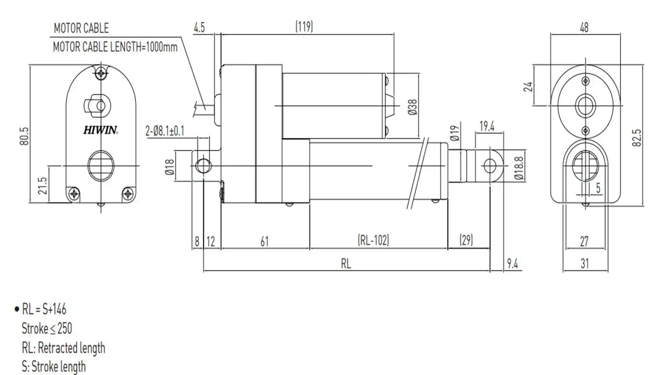 HIWIN LAS3 Series Linear Actuator - Precision and Durability
