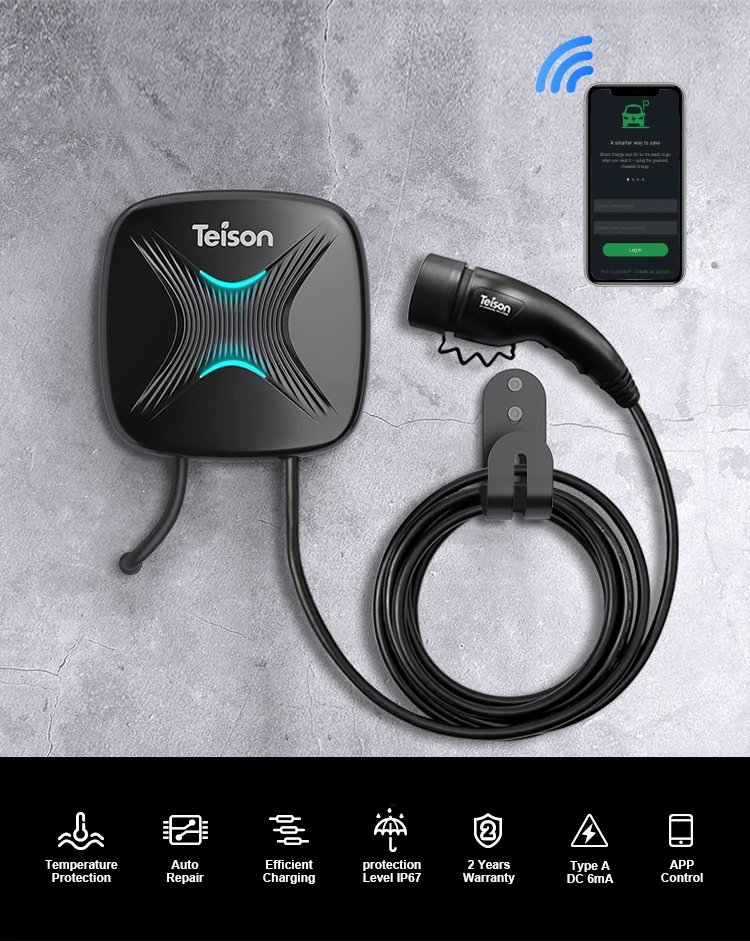Teison Factory 22kw Smart Ev Home Wallbox With Mobile App - Buy Ev ...