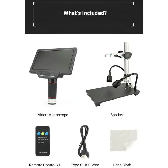 New Portable 7 Inch Large Screen Full Hd Digital Microscope Inspection ...