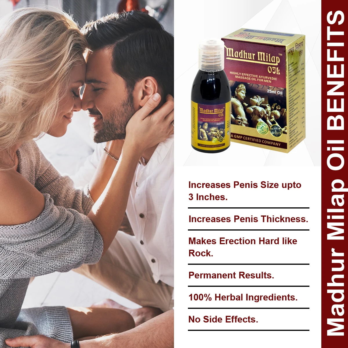 Madhur Milap Ayurvedic Massage Oil - 25ml for Men