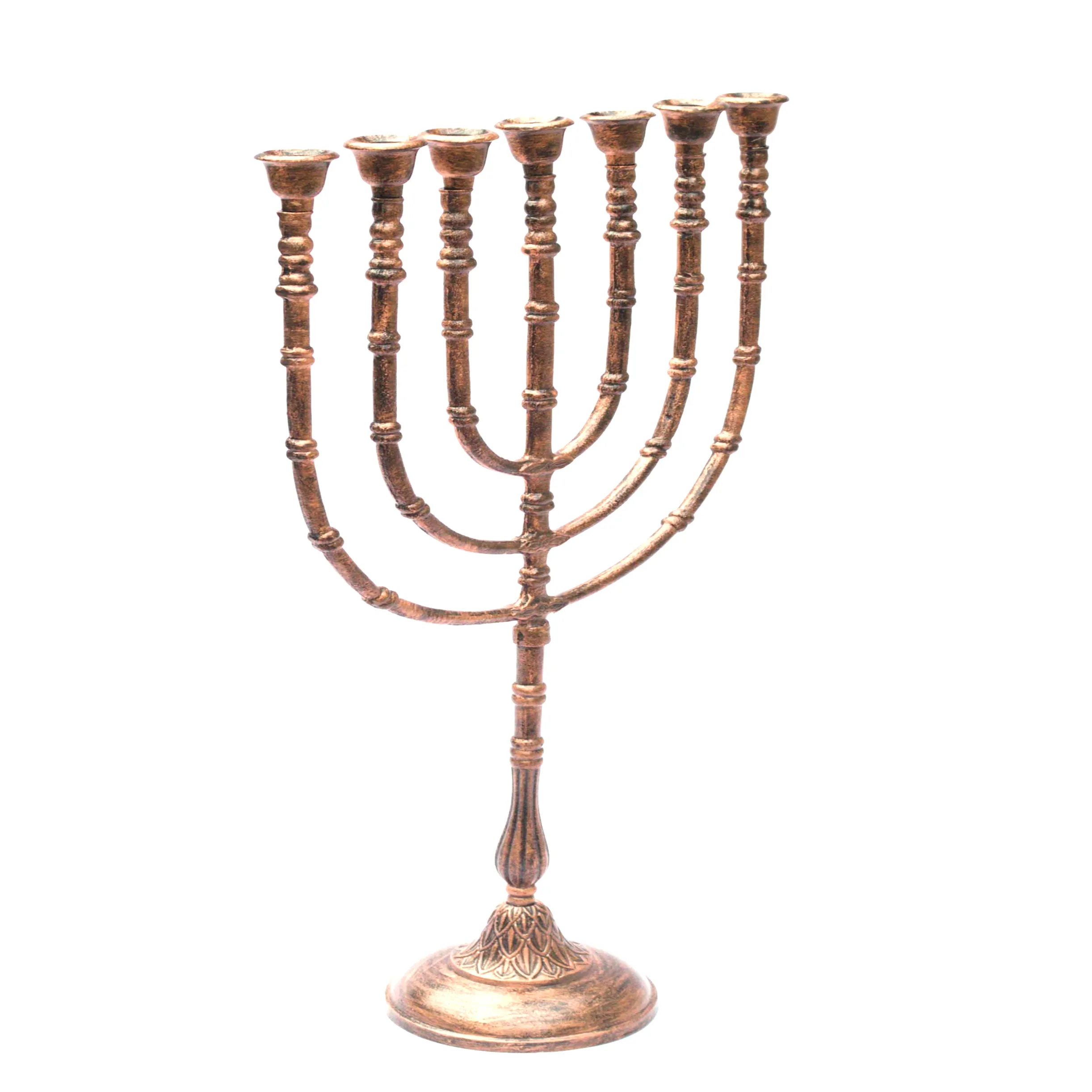 Solid Brass Seven Branch Menorah Shape 28 Inch Israel Vintage Handmade ...