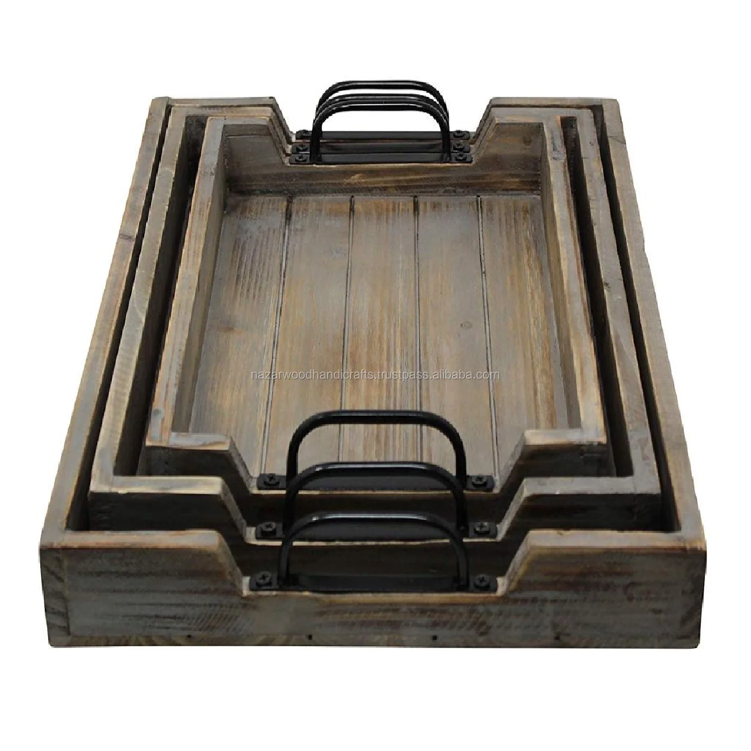 Wholesale Prize 2022 New Look Handle Tray Sheesham Wooden Serving Tray ...
