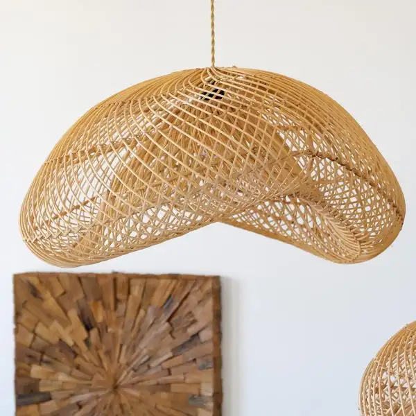 Bali Style Rattan Lampshade Rattan Pendant Light Wicker Ceiling Light ...