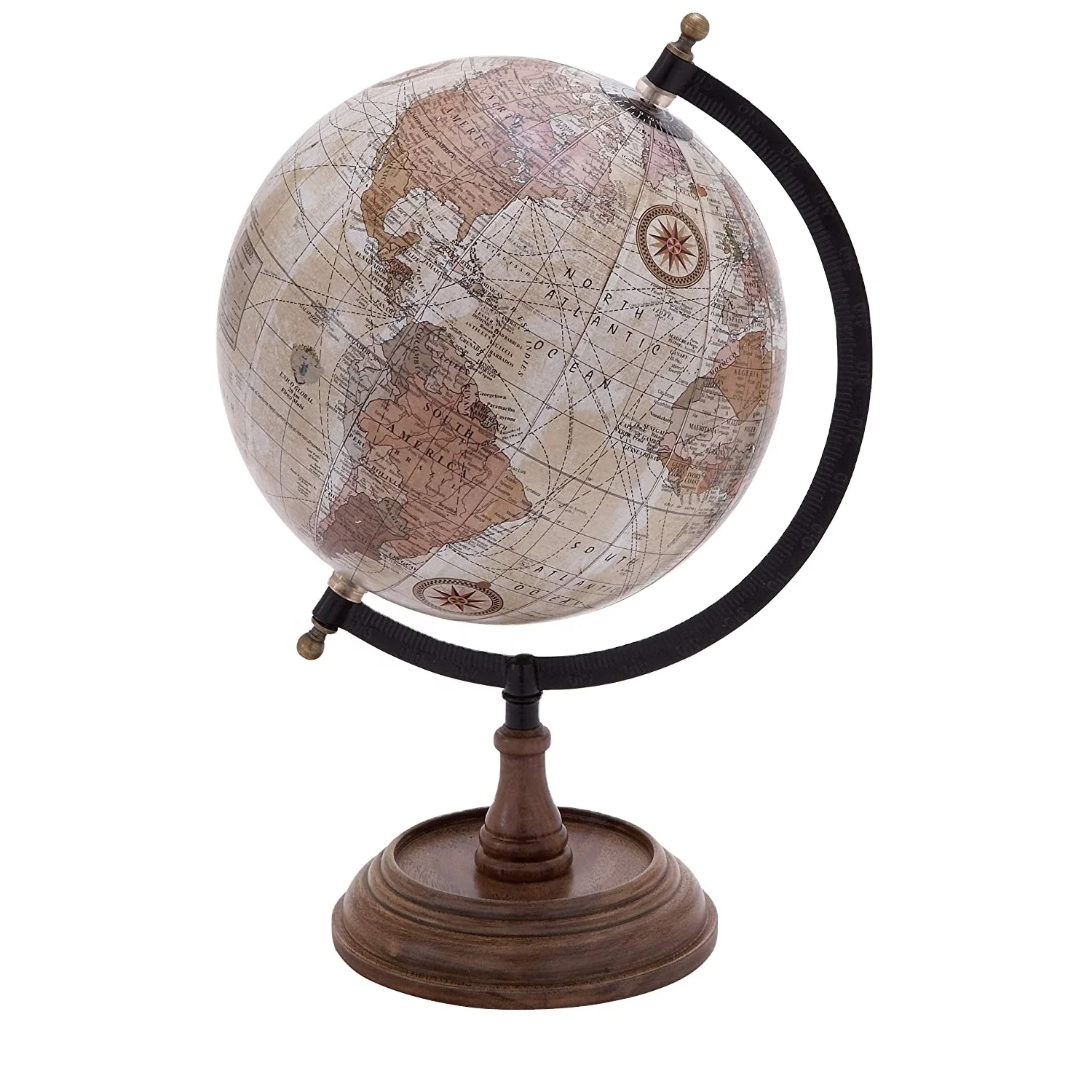 Nautical Iron World Map Globe Antique Finish / Globe Colored Indian ...