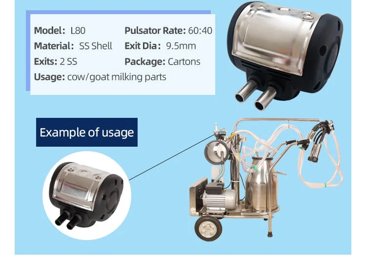 L80 Pneumatic Milk Pulsator With 2 And 4 Plastic Or Stainless Steel ...
