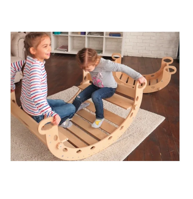 Toys Ride On & Rocking Toys Toys & Games montessori Rainbow rocker ...