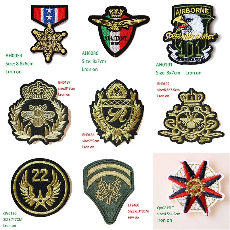 Hand Embroidered Bullion Wire Blazer Patches And Badges - Buy Security ...