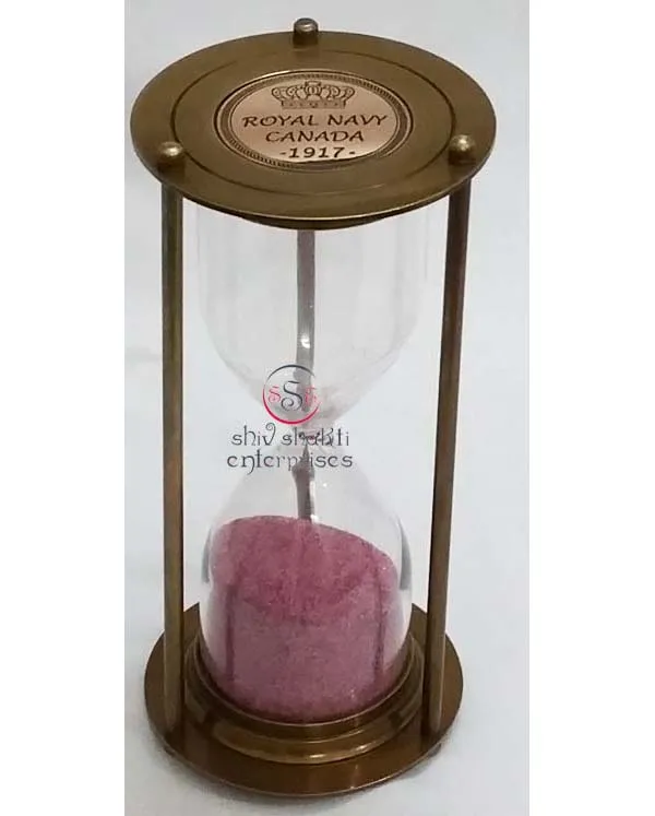 Hourglass Sand Timer Antique Sand Clock Vintage Brass Sand Watch Glass ...