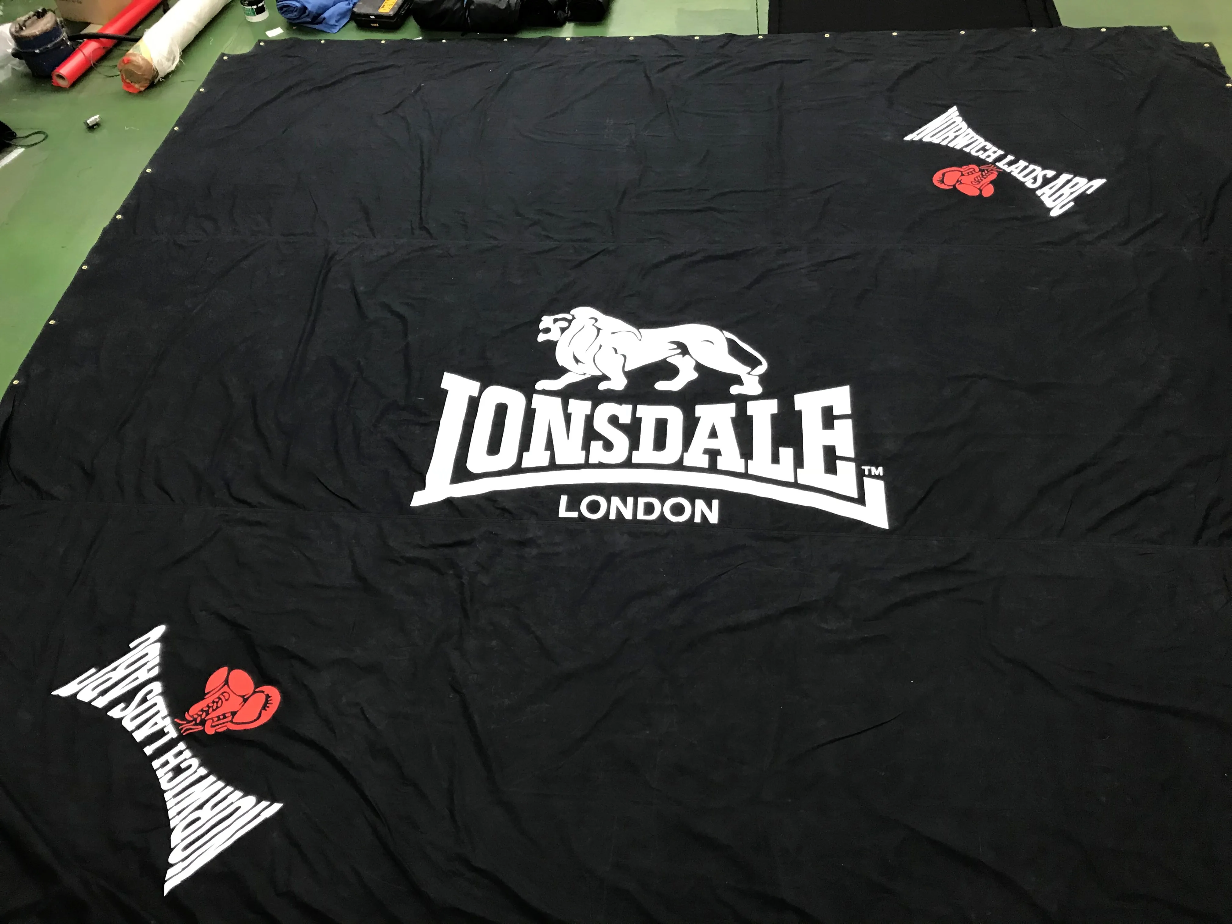 Custom Logo Printing Boxing Ring Canvas Cover Floor Boxing Ring - Buy ...