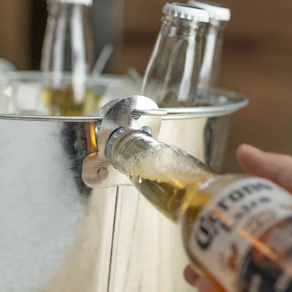 Round 5L Bar Tool Beer Wine Champagne Galvanized Iron Metal corona Beer ...