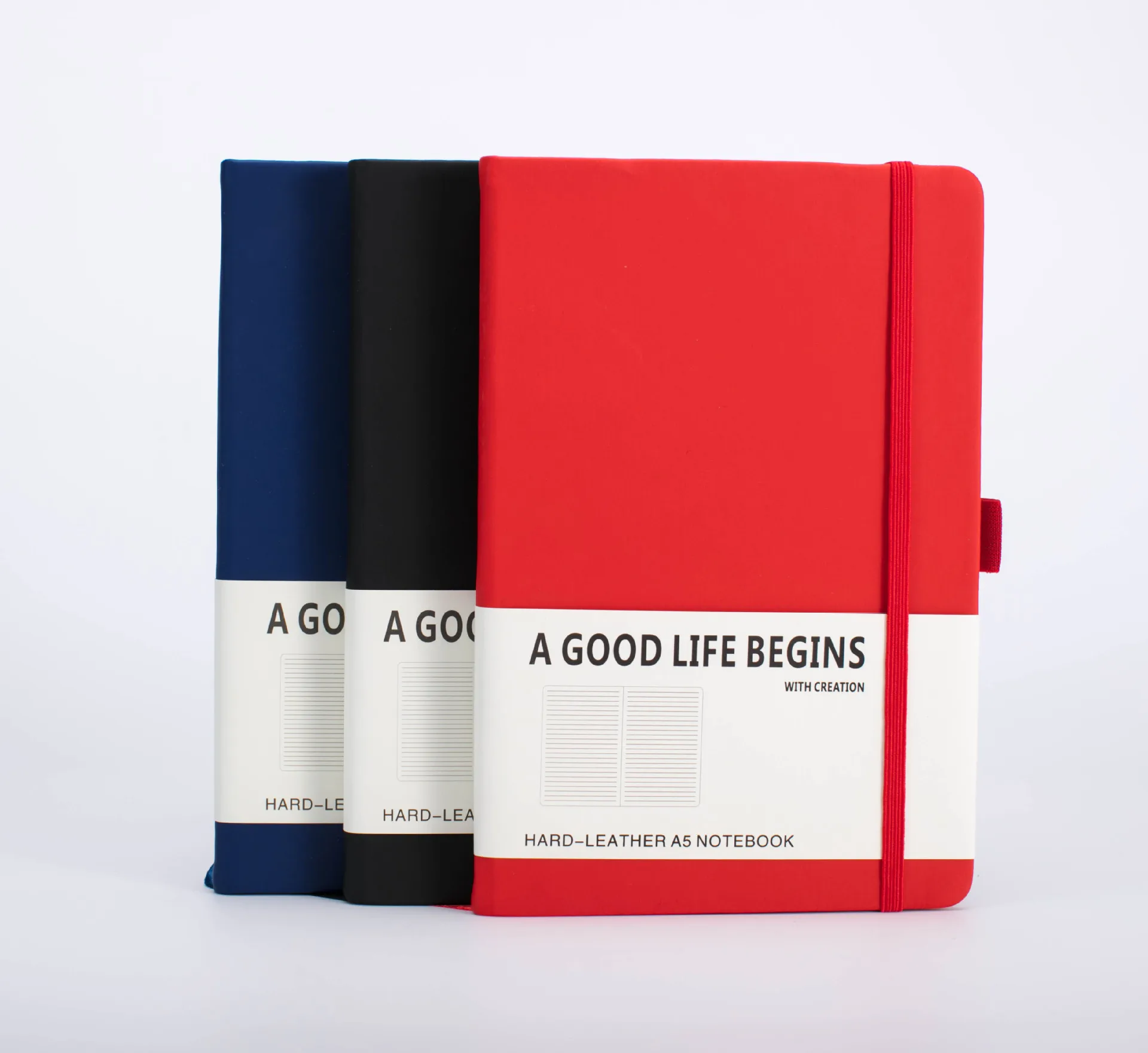 شعار مخصص A5 بو دفتر بغلاف من الجلد مع حامل قلم لمنتجات الألبان - Buy ...