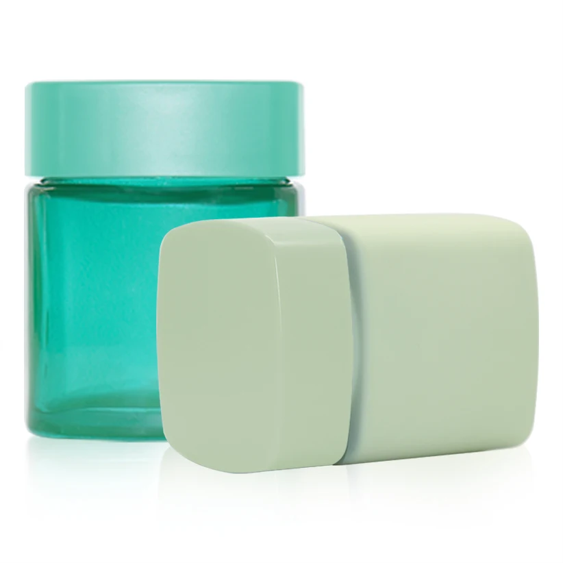 Hot Sale Child Resistant Glass Jar 3.5g Matte Black Bud Flower Storage ...