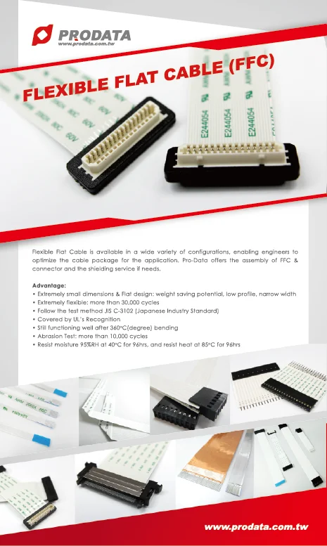 Taiwan Made Shield Cable FFC Cable 0.5ph, 1.00ph, 1.25ph, 2.5ph ...